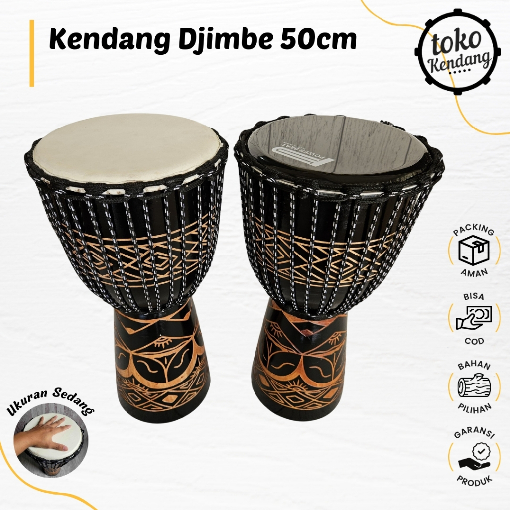 Jimbe Reggae Kendang, 50cm Height, Mica Leather Head, Super Carved ...