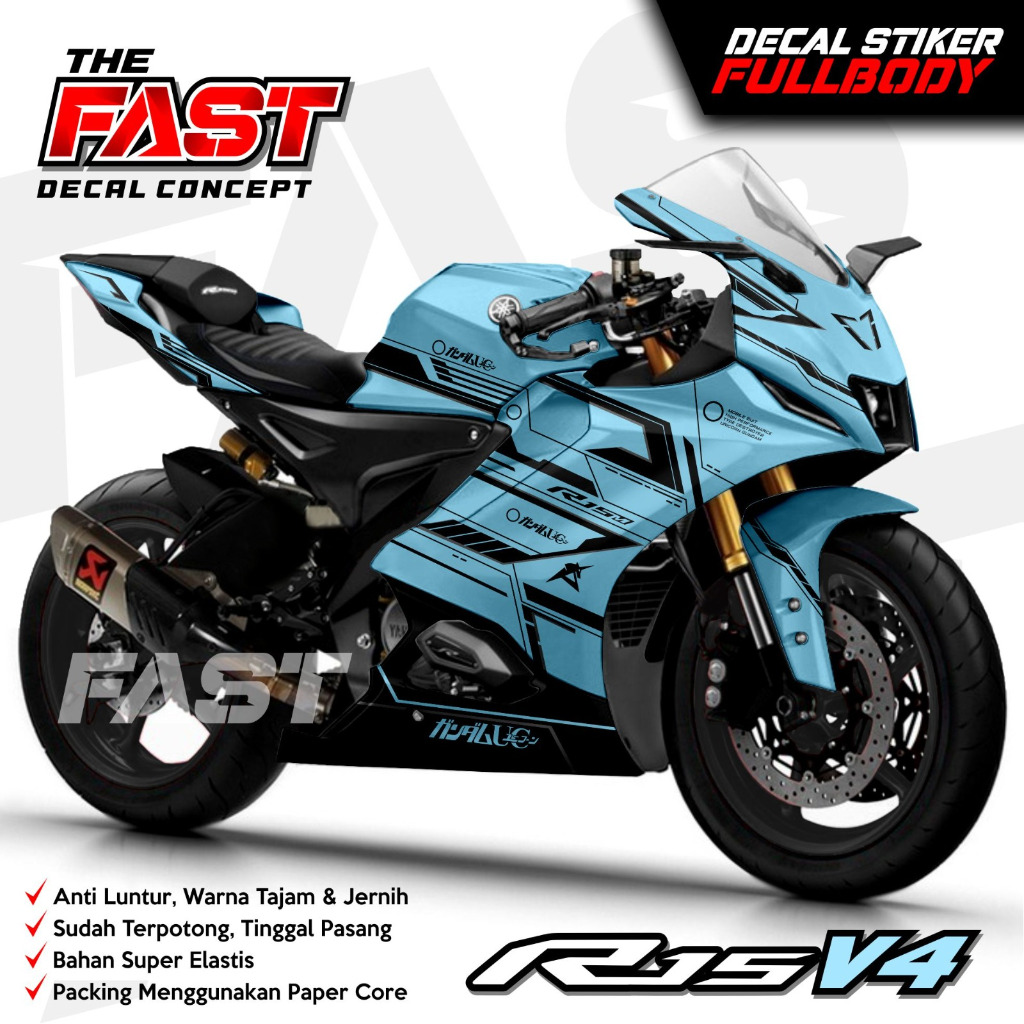 R15 V4 Fullbody Motorcycle Striping Decal Sticker Latest Simple Cool ...