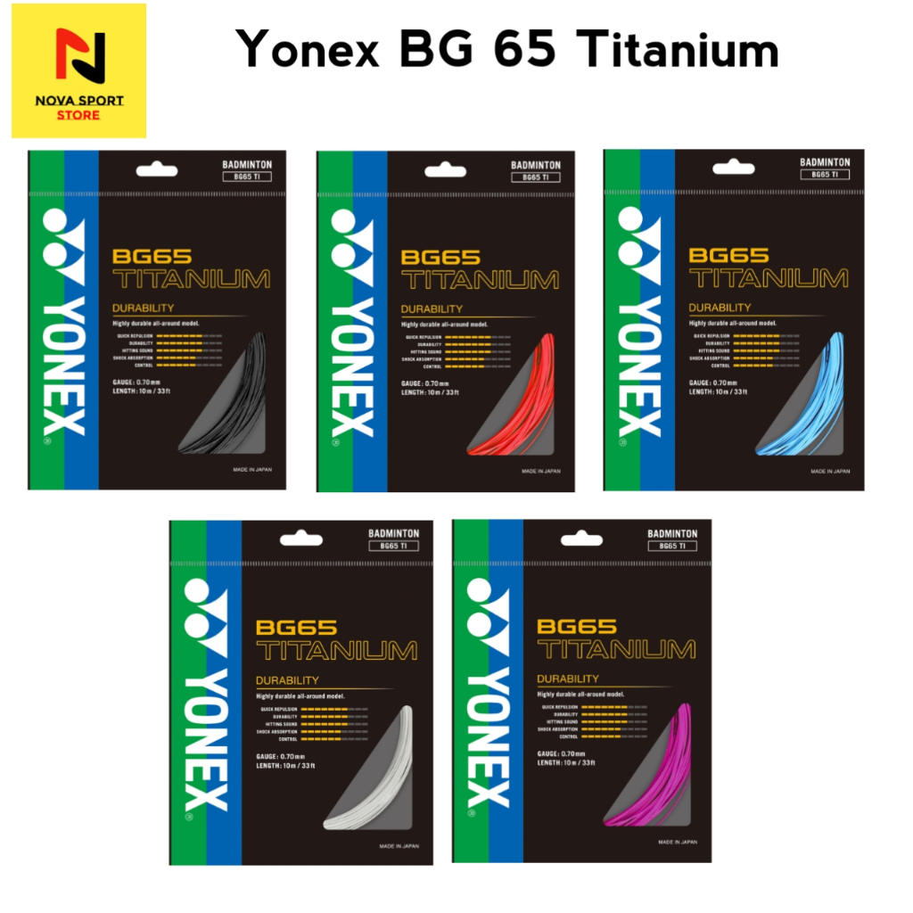 Yonex Badminton Strings BG 65 Titanium Sp | Shopee Malaysia