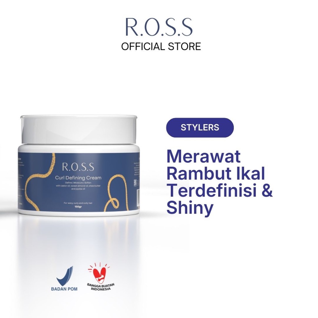 ROS Curl Defining Cream 150gr - Treats Curly Hair | Shopee Malaysia
