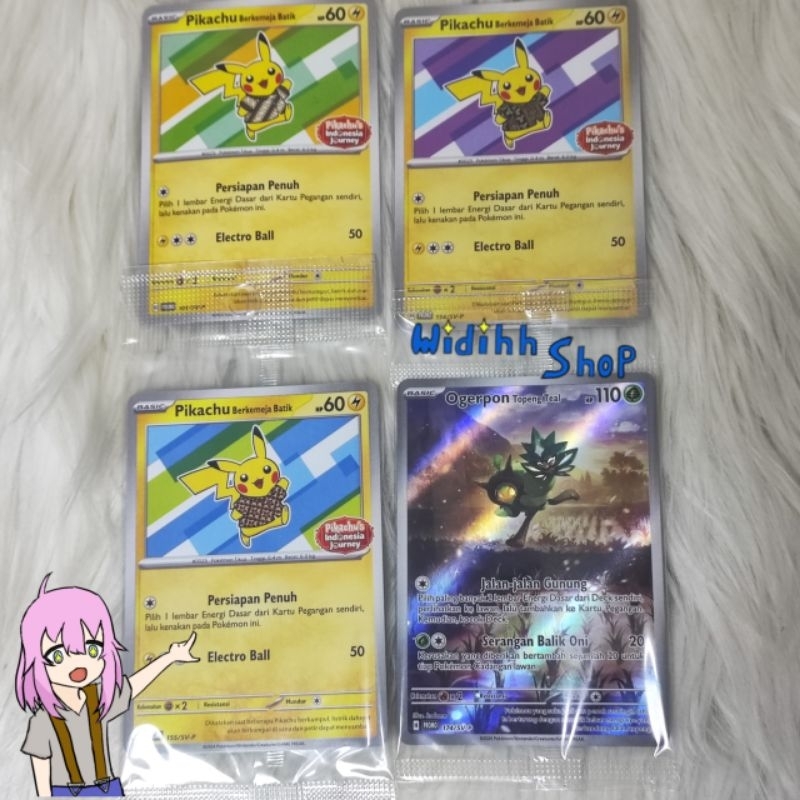 Pokemon / Pokemon Festival 2024 / Pikachu Batik / Card / Ogerpon ...