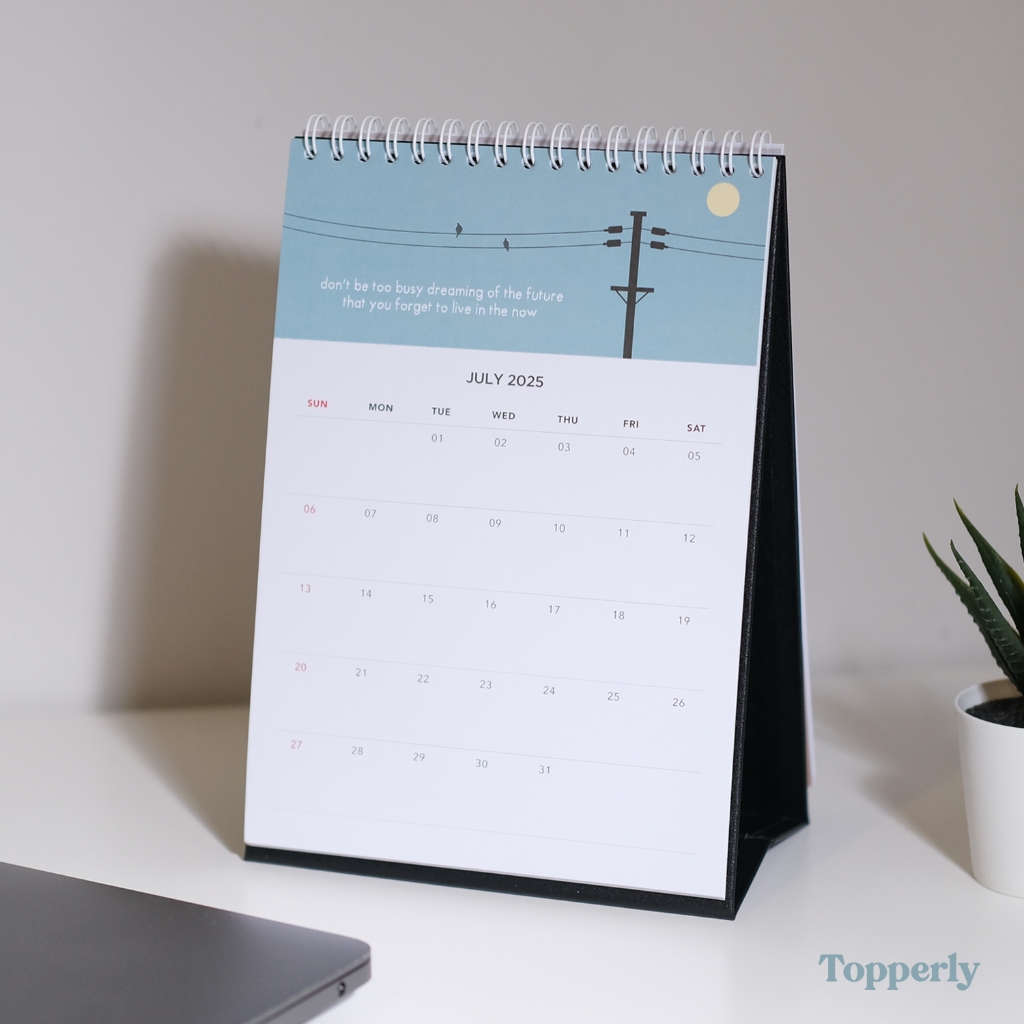 Topperly Goals Desk Calendar 2025 Calendar Quotes Desk Sitting Calendar ...