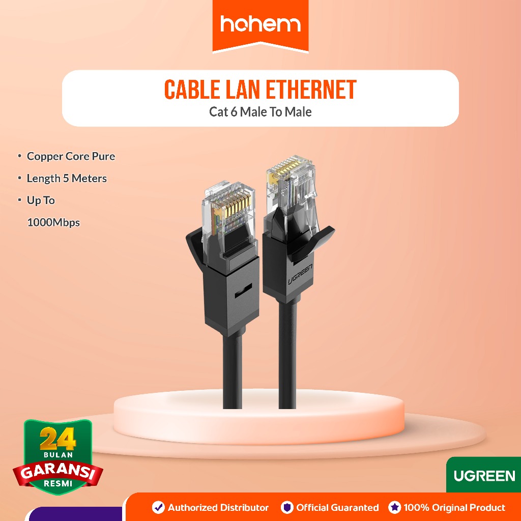 Ugreen 20162 LAN Cable RJ45 CAT 6 5 Meters 5M Gigabit Ethernet UTP ...