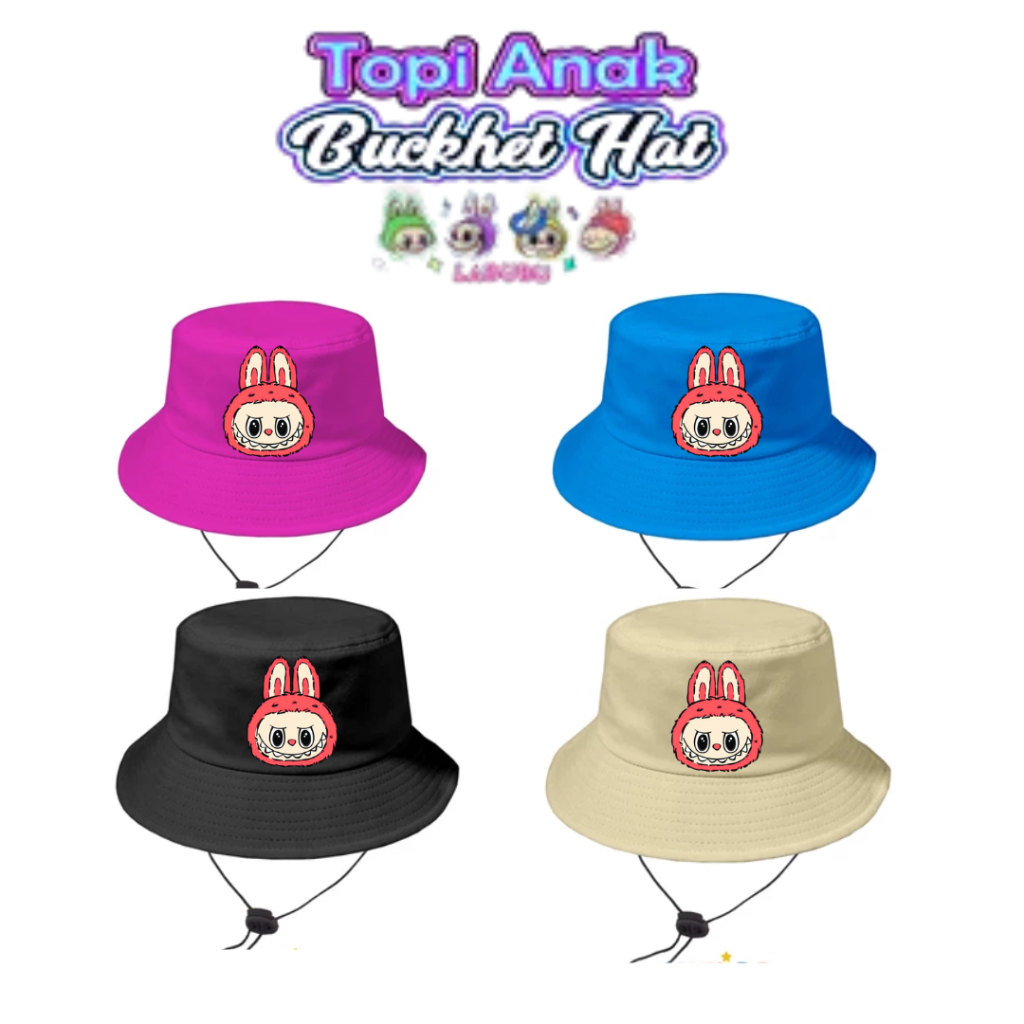 Labubu Image Children's Bucket Hat 2-12 YEARS | Shopee Malaysia