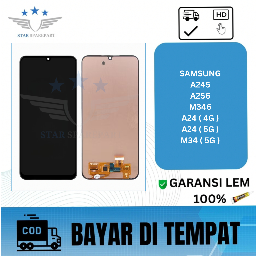Samsung A245 / A246 / A256 / M346 LCD TOUCHSCREEN ( GALAXY A24 (4G / 5G ...