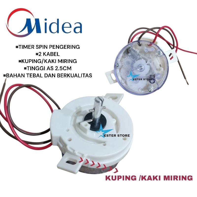 MESIN Timer spin timer dryer leg tilted 2 wires Midea 2-tub washing ...