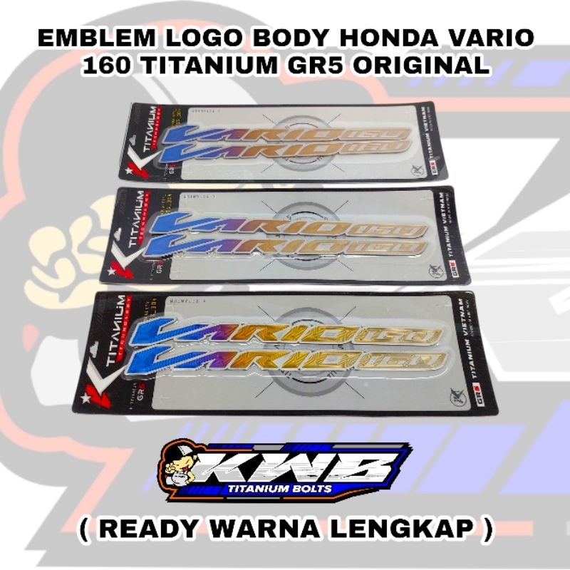 Original honda vario 160 titanium gr5 body logo emblem, complete color ...