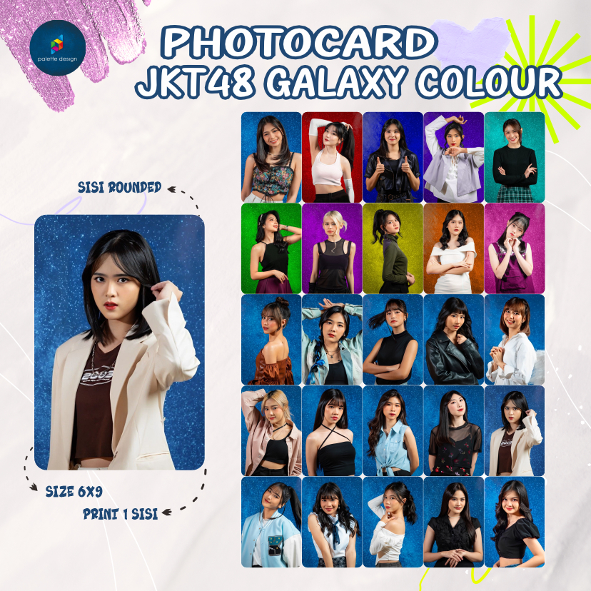 (Free Sticker) JKT48 GALAXY COLOR Viral Photocard contains 25 pcs ...