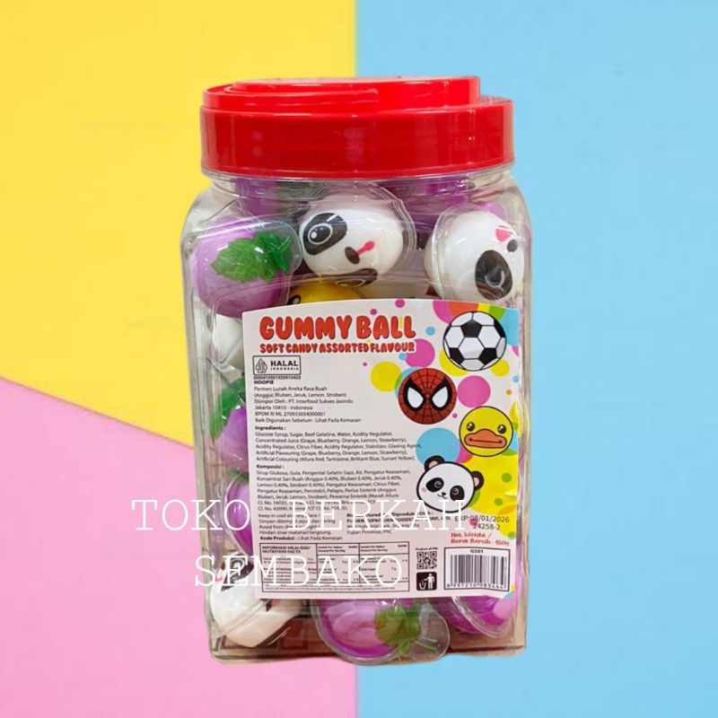 (TOPLES) Gummy BALL Soft Candy Various Fruit Flavored Soft Candy 450gr ...