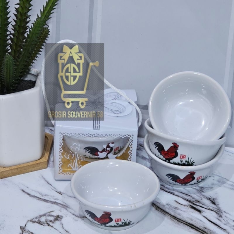 (10pcs) Ceramic chicken bowl packed with mica | Shopee Malaysia