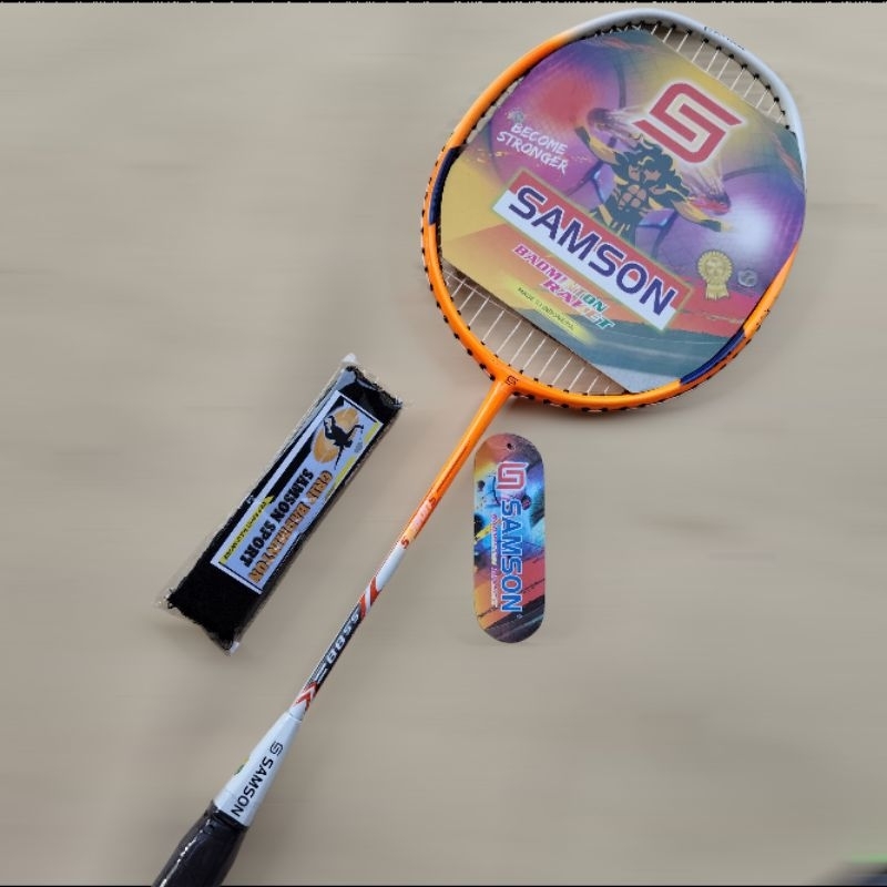 LOKAL Bonus grip badminton racket ready to use, local compound ...