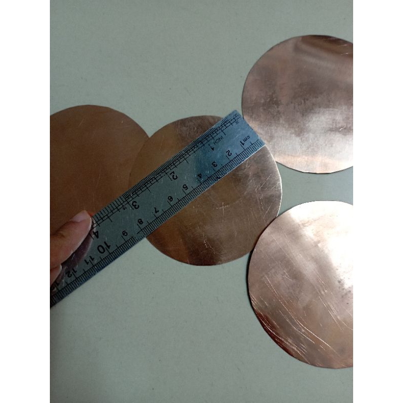 Round Pure Copper Plate 0,2mm Thick x Diameter 80mm / 8cm | Shopee Malaysia