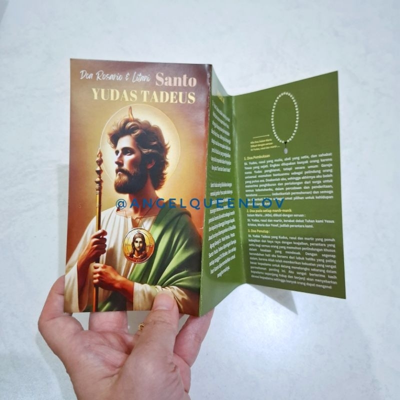 Rosary & Litany Prayer Sheet of Saint Yudas Tadeus (prayer picture of ...