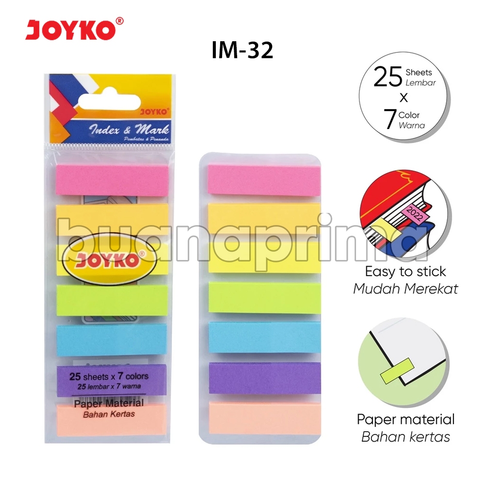 Sticky Notes Joyko IM-32 Paper Marker Index Post Memo Stick It Note ...