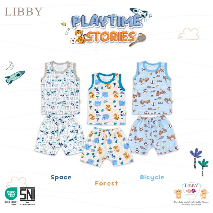 (ECER) Libby Big Kutung Boy's Oblong Kutung Singlet Motif UNIT | Shopee Malaysia