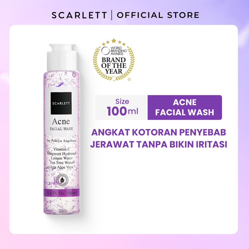 Scarlett Whitening Acne Facial Wash - Face Wash Facial Cleanser ...