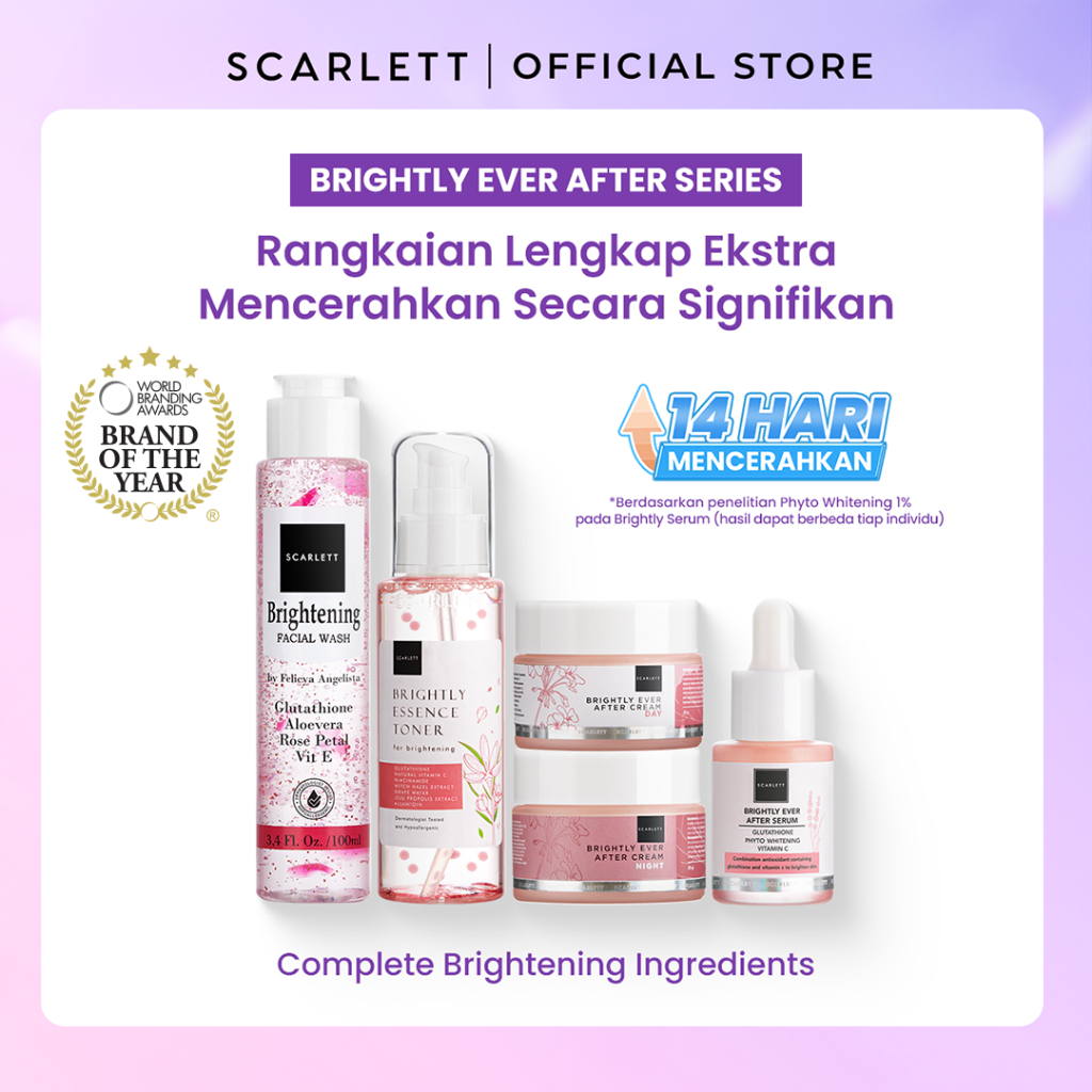 HITAM Scarlett Whitening BRIGHTLY Ever After Series - Complete Facial ...