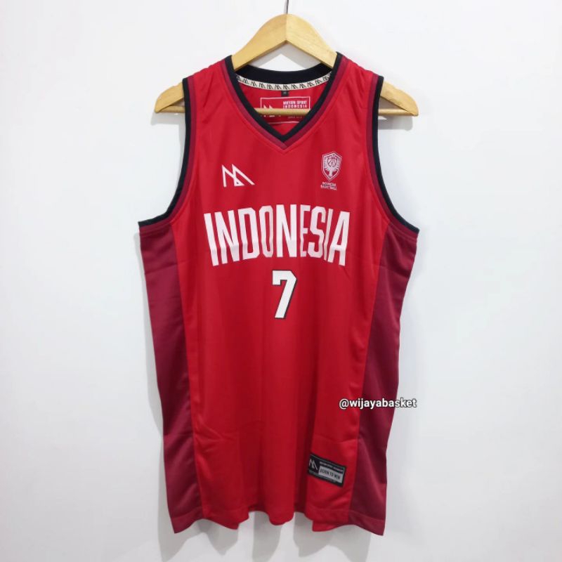 MERAH Original BASKETBALL JERSEY INDONESIAN NATIONAL TEAM ASIAN CUP ...