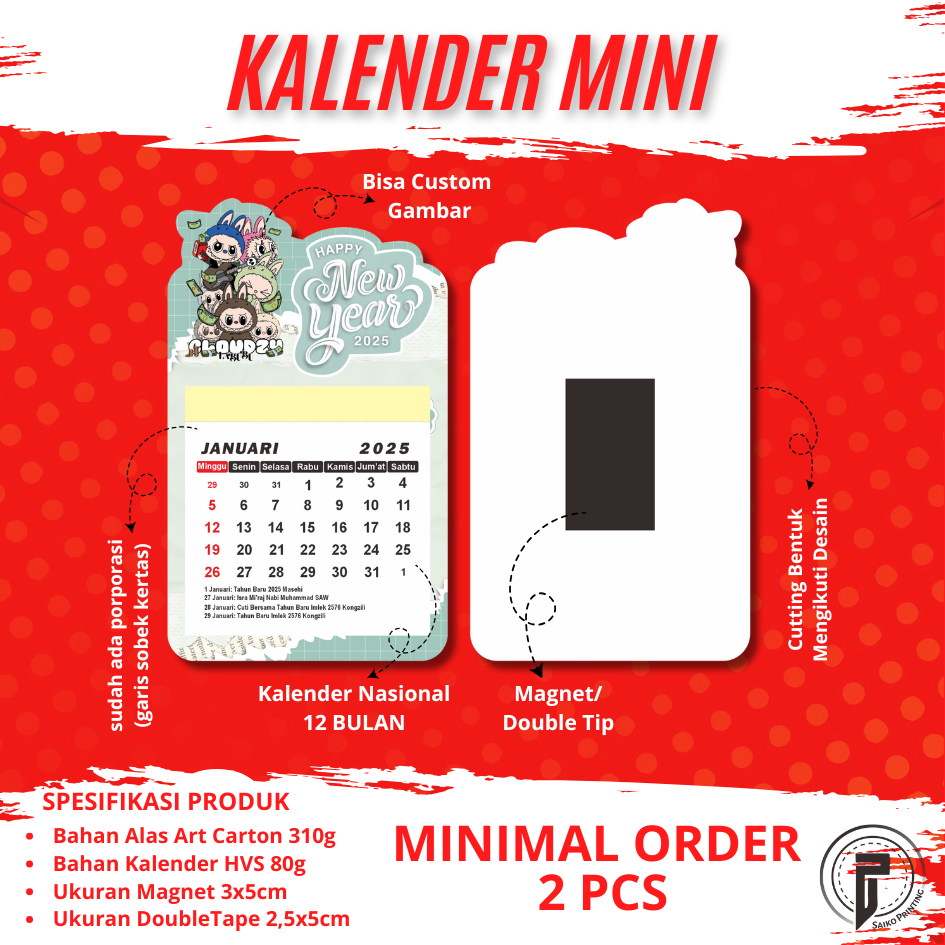 Custom MAGNET CALENDAR MINI CALENDAR / MAGNET CALENDAR / FRIDGE ...