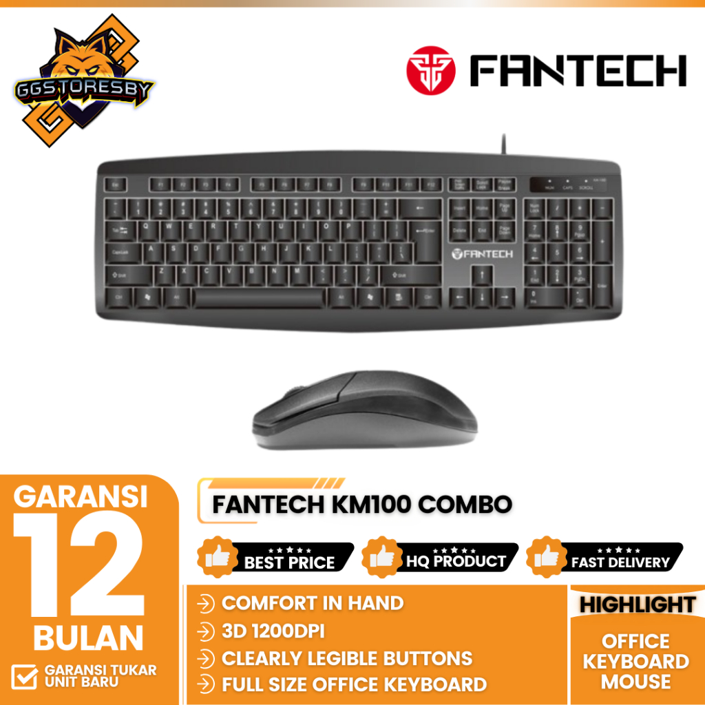 Fantech KM100 COMBO OFFICE Keyboard Mouse | Shopee Malaysia