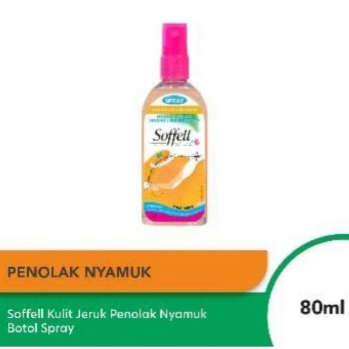 Soffell Mosquito Repellent Spray Bottle 80mL Anti-Mosquito Orange Peel ...