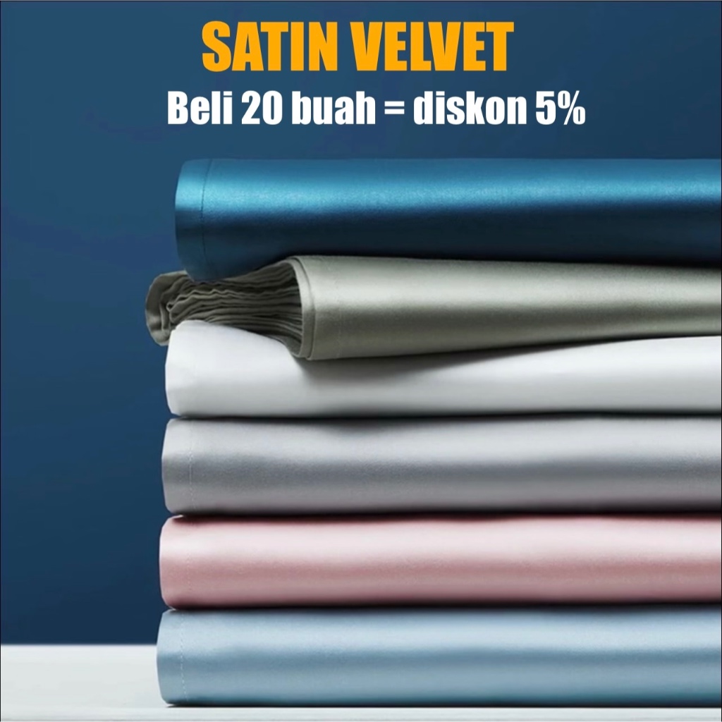 100% Original Premium Super Silk Velvet Satin Fabric (For Bridesmaid ...