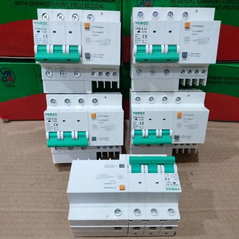 Rcbo RCCB MCB + ELCB VORGE VRBLE 3P+N 3Phase + neutral 1 year guarantee | Shopee Malaysia