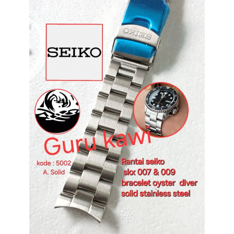 Seiko bracelet oyster diver solid oyster stainless steel chain seiko ...