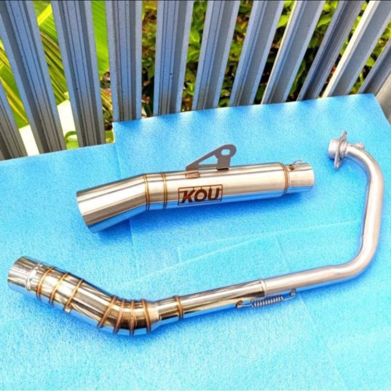 Kou MAHACAI super open Spec pipe with big elbow for tmx rusi raider ...