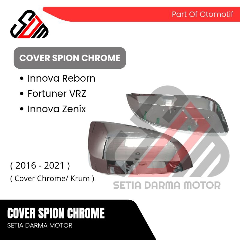 Chrome Car Rear View Mirror Cover Toyota Innova Reborn Fortuner VRZ ...