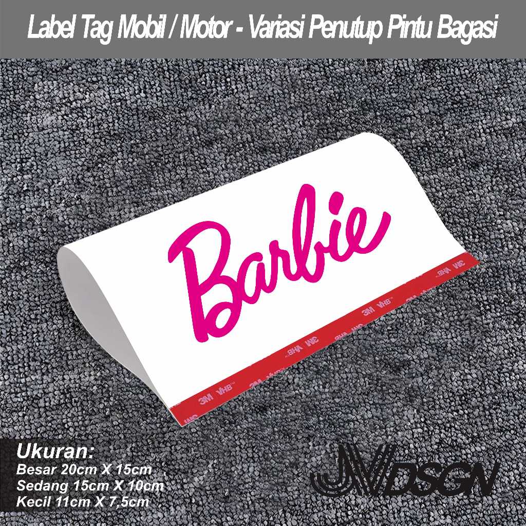 Barbie Car Tag Label - Trunk Door Cover Variations - Viral Lego Car ...