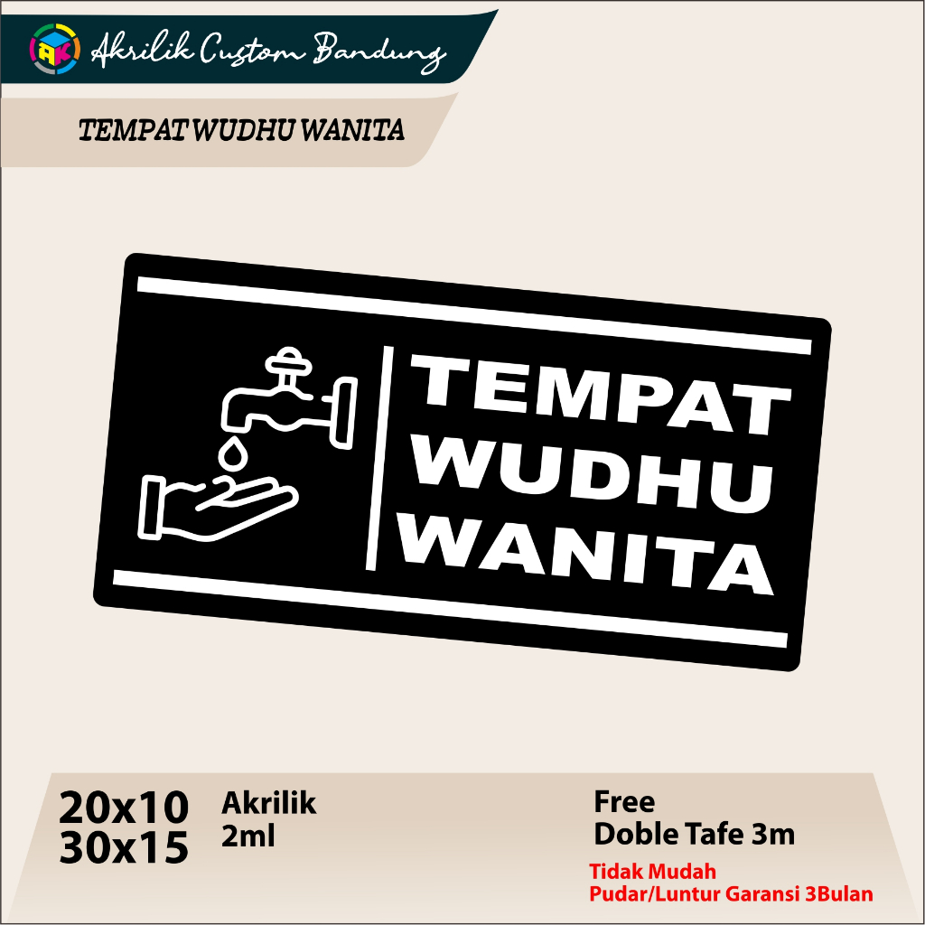 Acrylic Women's Ablution Place Acrylic custom Acrylic Signage | Shopee ...
