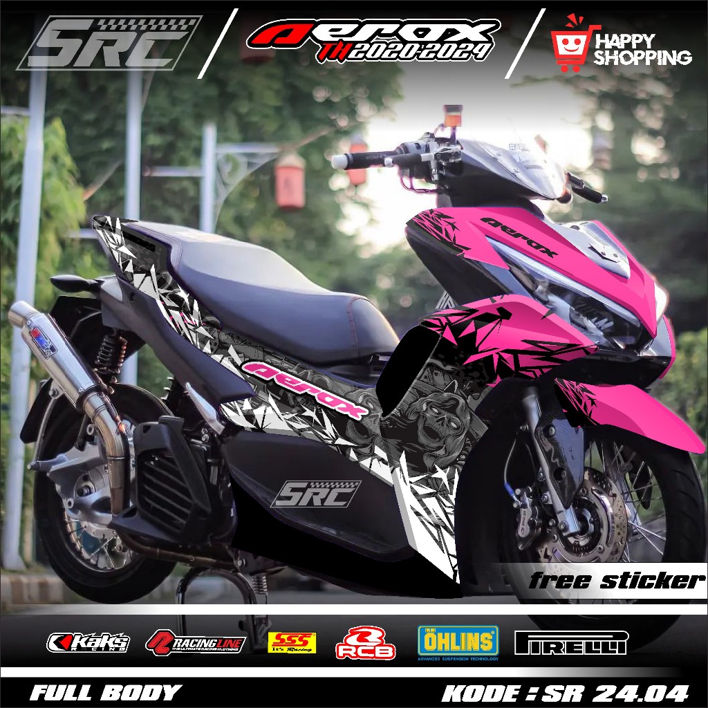 Full Body Decal Sticker Yamaha Aerox 155 New Connected 2020 2021 2022 ...
