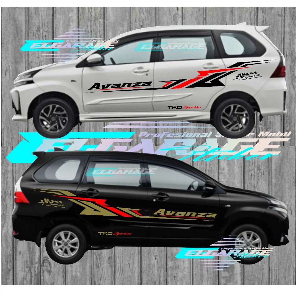 Toyota avanza car sticker cutting list body side right left toyota ...