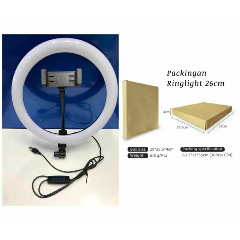 Ringlight 26 Selfie Lights 3 Colors Ring Fill Light 10" inch 26cm ...
