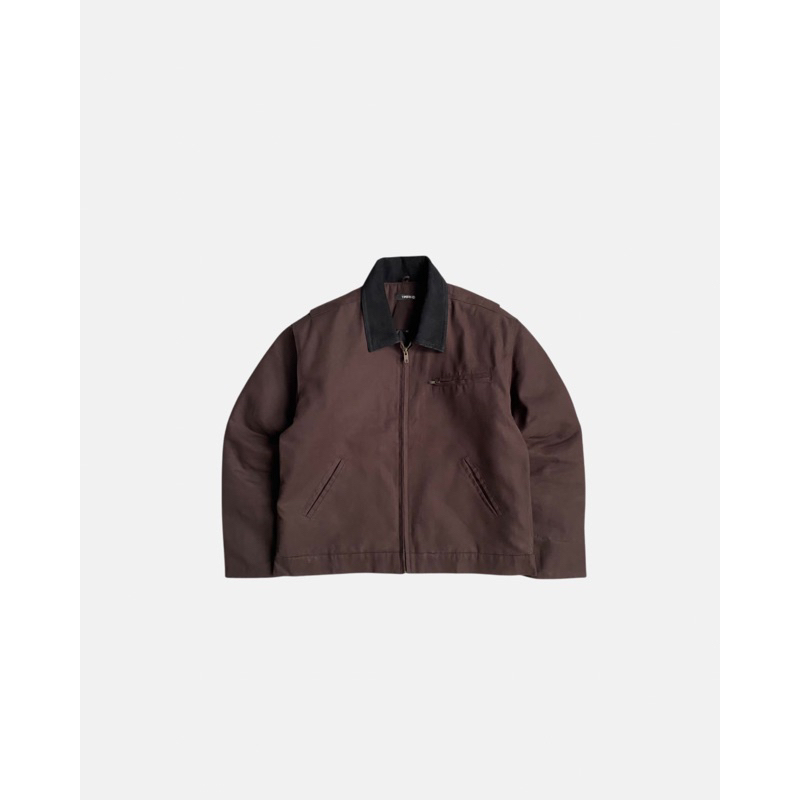 Timbre Work Jacket Quilted Dark Brown | Shopee Malaysia
