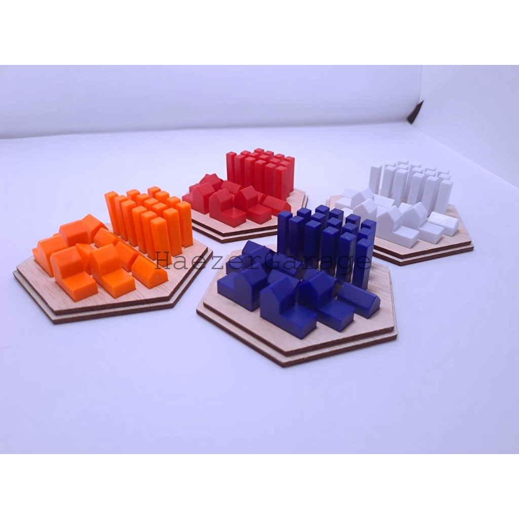 Set of 4 or 6 Player Holders The Settlers of Catan Organizer Board Game ...