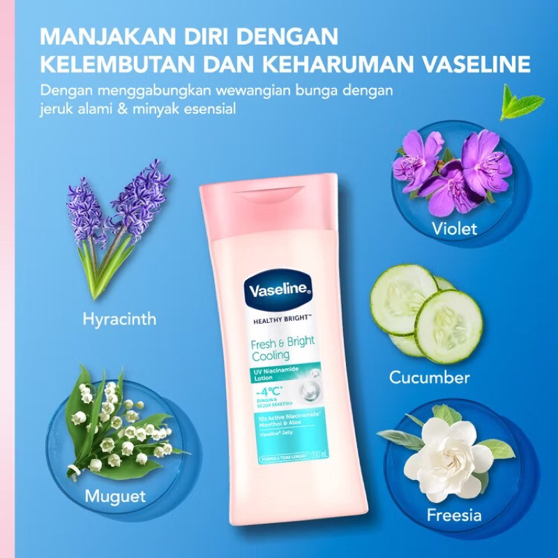 Vaseline Healthy Bright Fresh & Bright Cooling 200mL | Shopee Malaysia