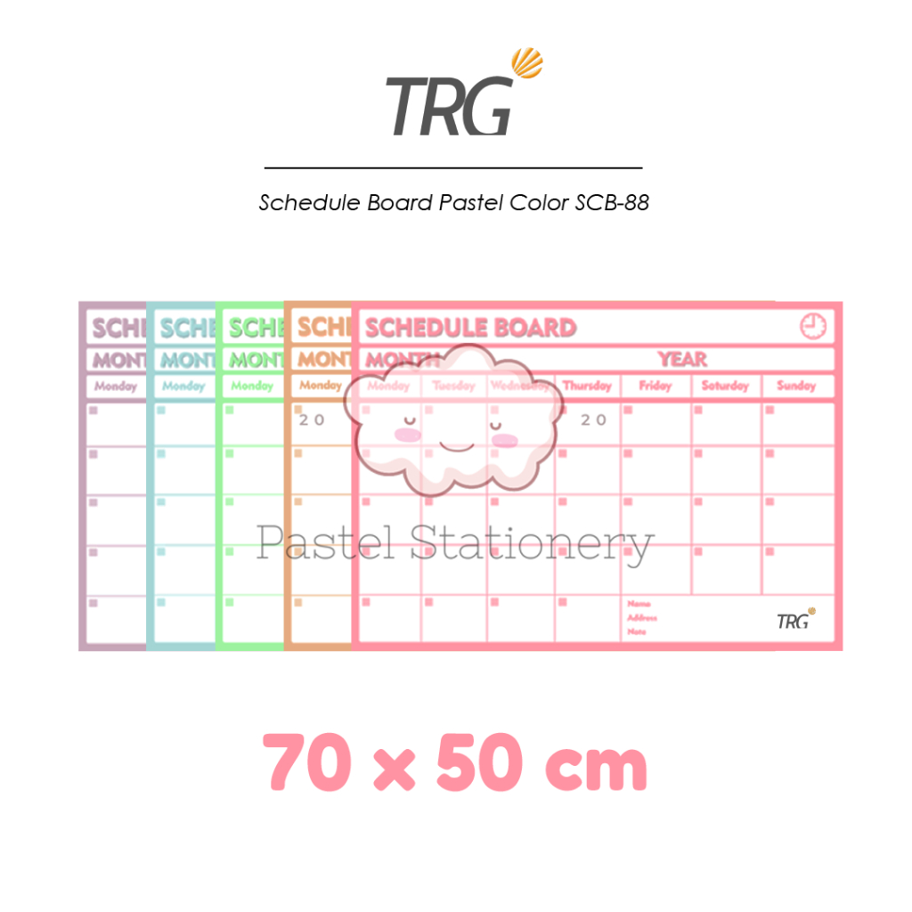 Trg Schedule Board Basic Pastel Color SCB-88 - Flexible Whiteboard ...