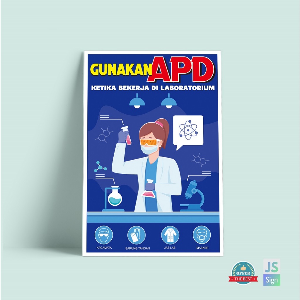 K3 SAFETY POSTER - LABORATORY APD - A2 FREE LOGO | Shopee Malaysia