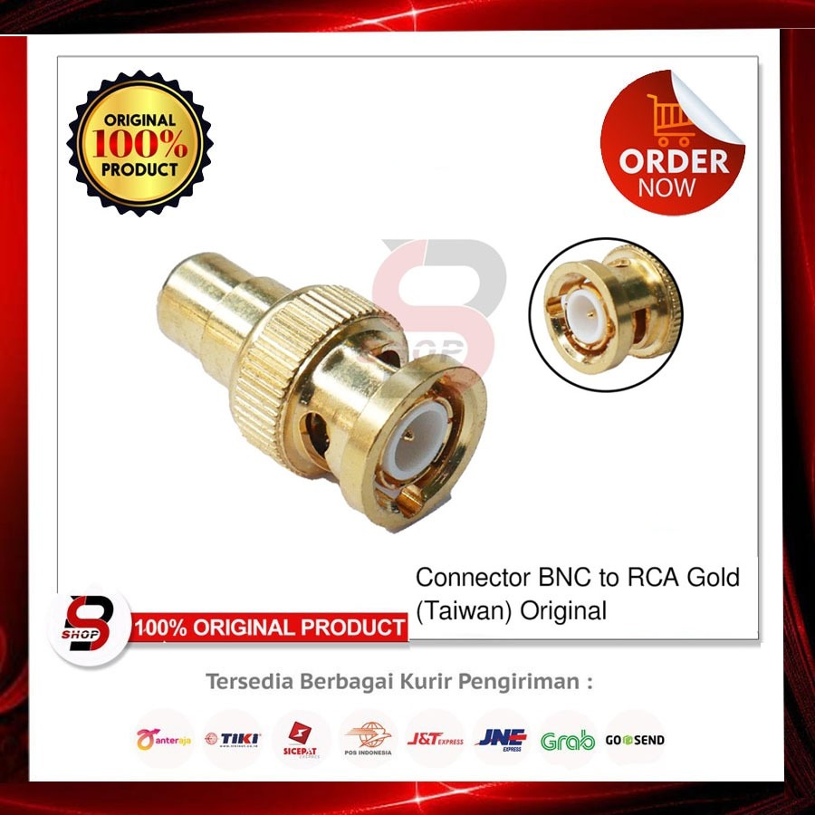 Original BNC to RCA Gold (Taiwan) Connector / BNC Connector / RCA Connector | Shopee Malaysia
