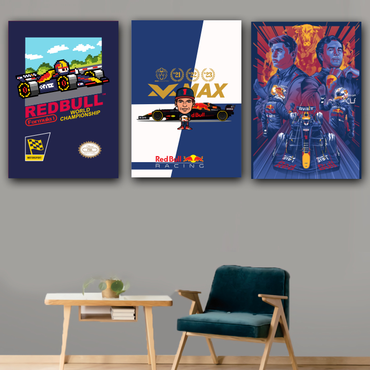 GILAN Racing Wooden Poster F1 MAX VERSTAPPEN 33 CHECKO Wall Decoration ...