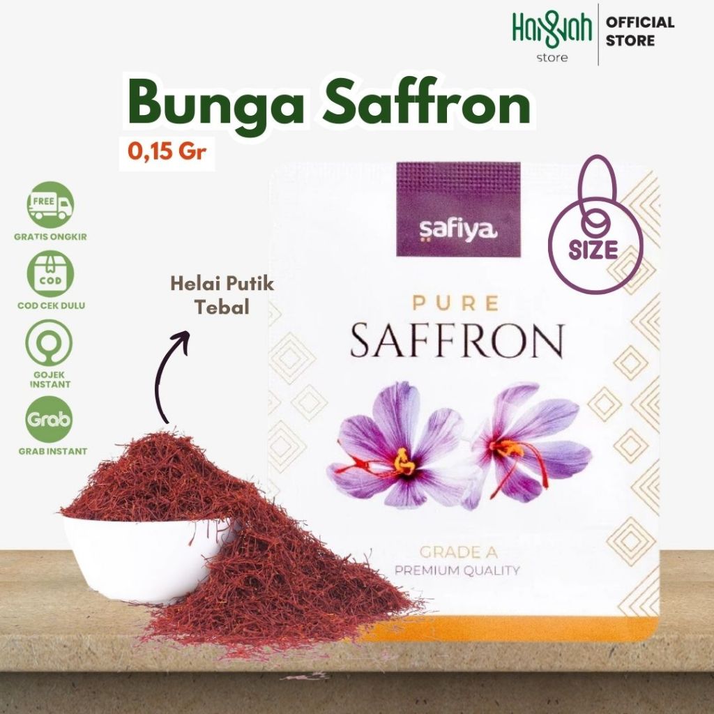 Safiya Saffron Sachet 0.15 gr | Super Negin Grade A Original | Shopee ...