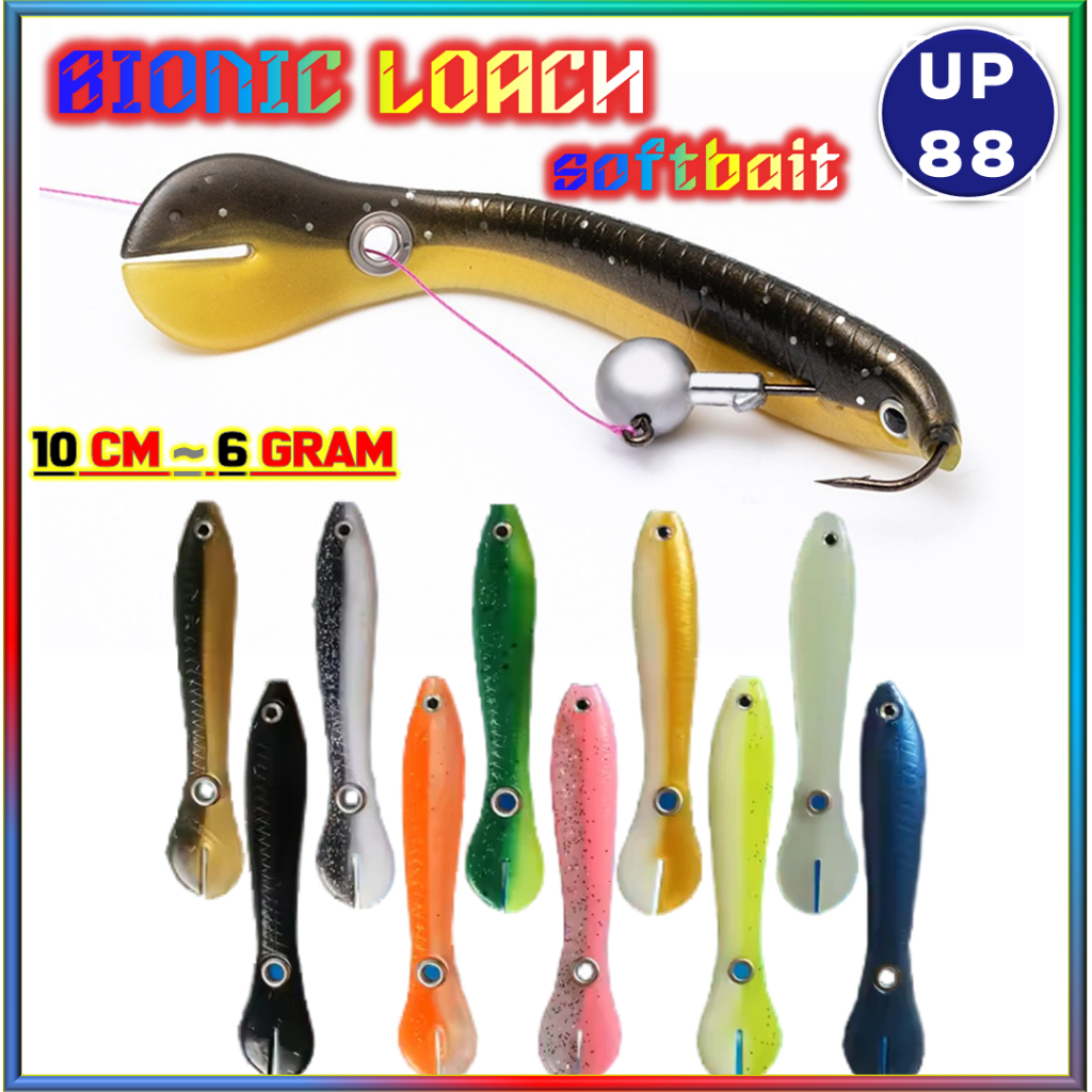 Artificial Fishing Bait in the Shape of Fish with 3D Eyes, Soft Plastic ...