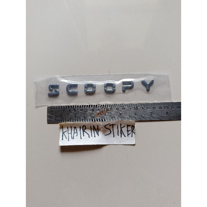 Scoopy logo symbol emblem embossed 2024 original silver | Shopee Malaysia