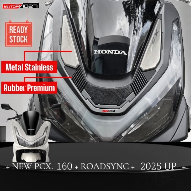 Motopad27 rubber stainless front shield new pcx 160 2025 up roadsync ...