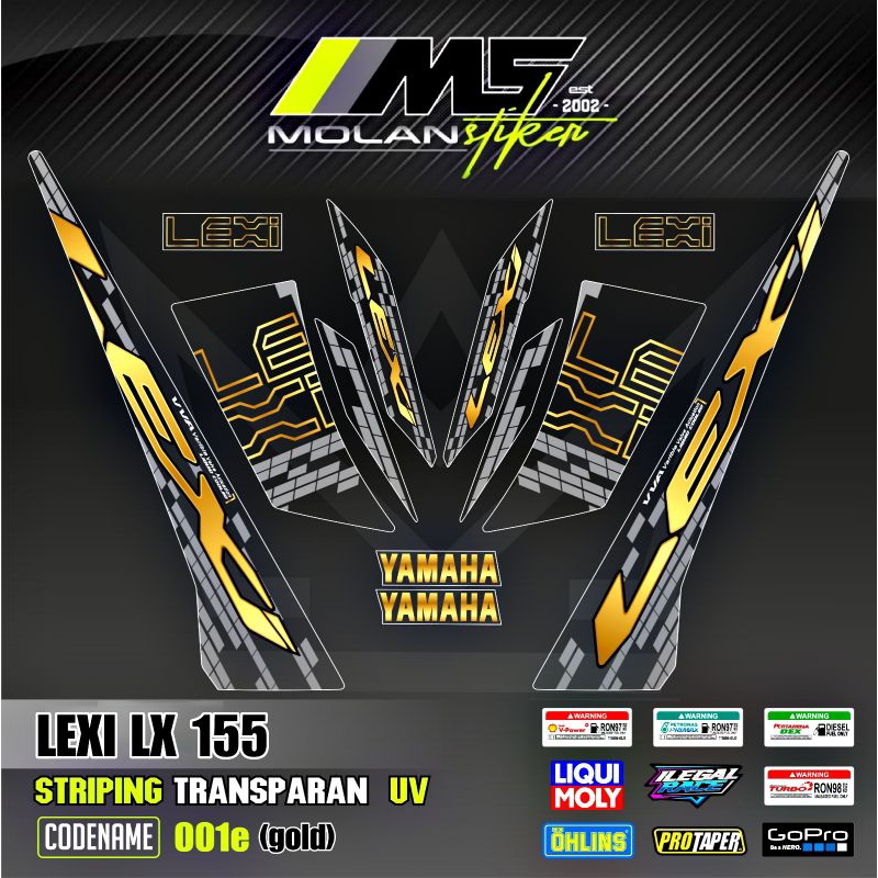 Decal Sticker Striping Transparent Variations Uv Lexi Lx 155 All New Lexi Lx 155 Lexi New Yamaha ...