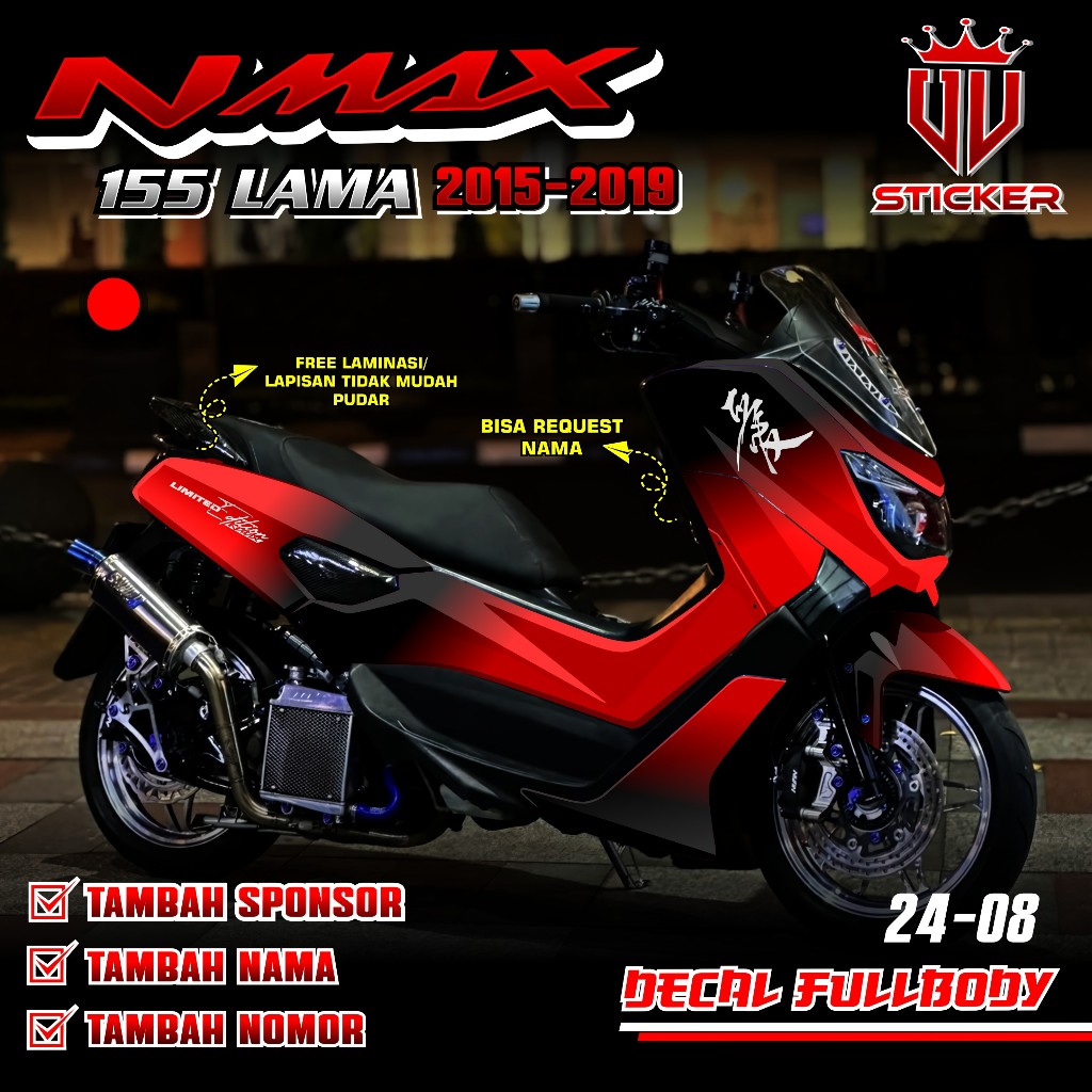Full Body Decal Sticker Yamaha NMAX LAMA 155 OLD 2015 2016 2017 2018 ...