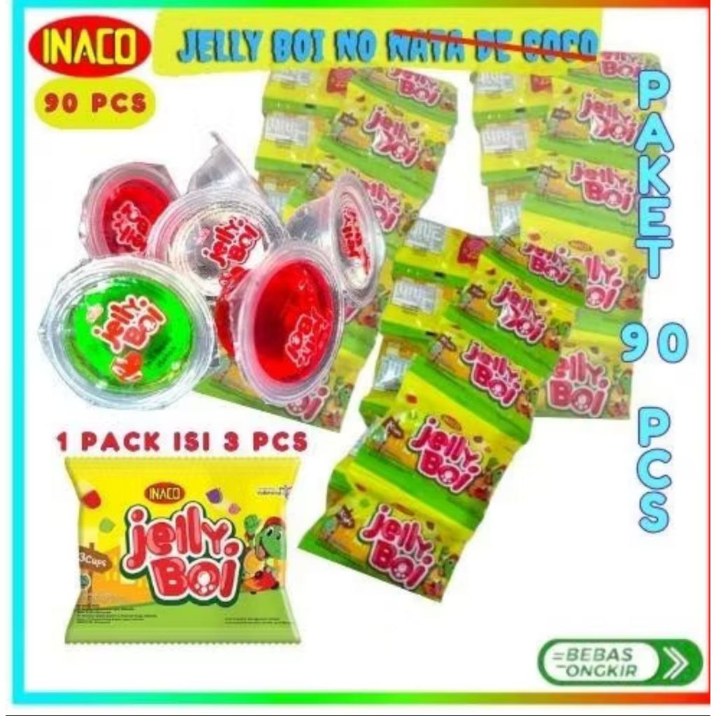 Save 90 PCS (30 Packs) INACO JELLY BOI 3'S (30 PACKS) (CONTENTS 90 PCS ...