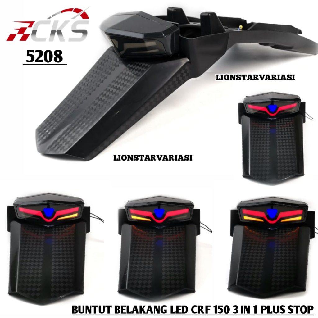 Crf Rear Fender Tail Stop Light Set 3 IN 1 LED PNP Undertrail Trail ...